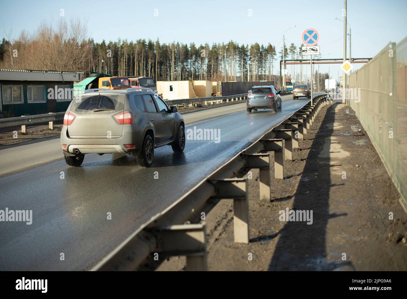 Car on road transport hi-res stock photography and images - Alamy
