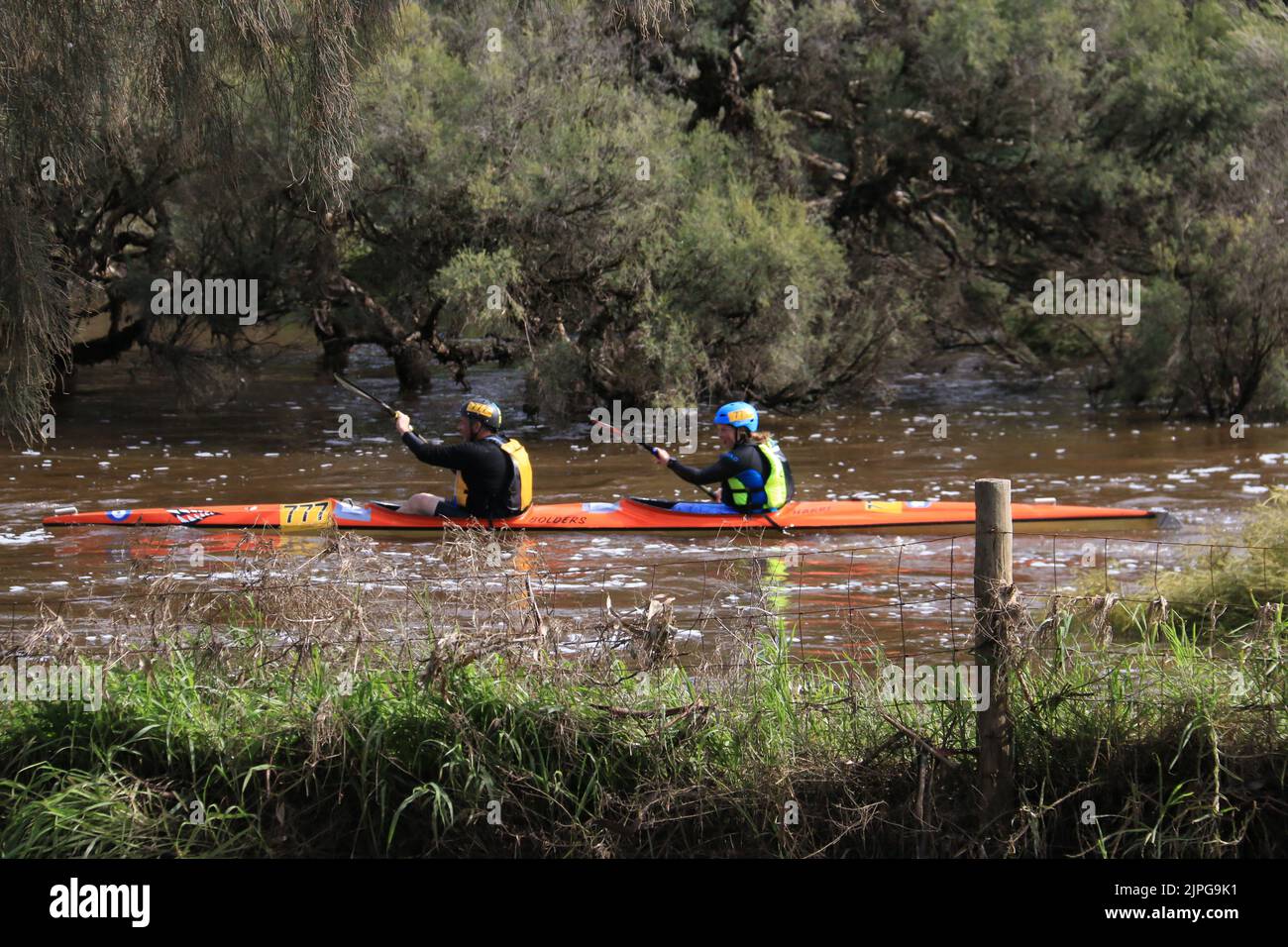 Competitors of the 2022 Avon Descent Boat Race Near Perth, Australia ...
