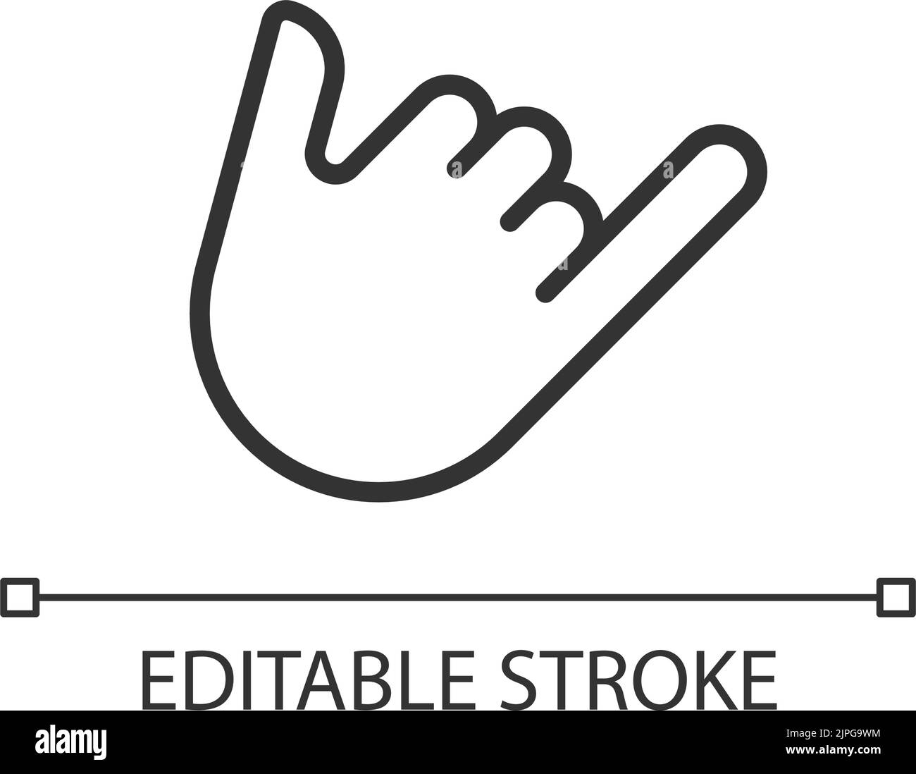 Shaka sign pixel perfect linear icon Stock Vector Image & Art - Alamy