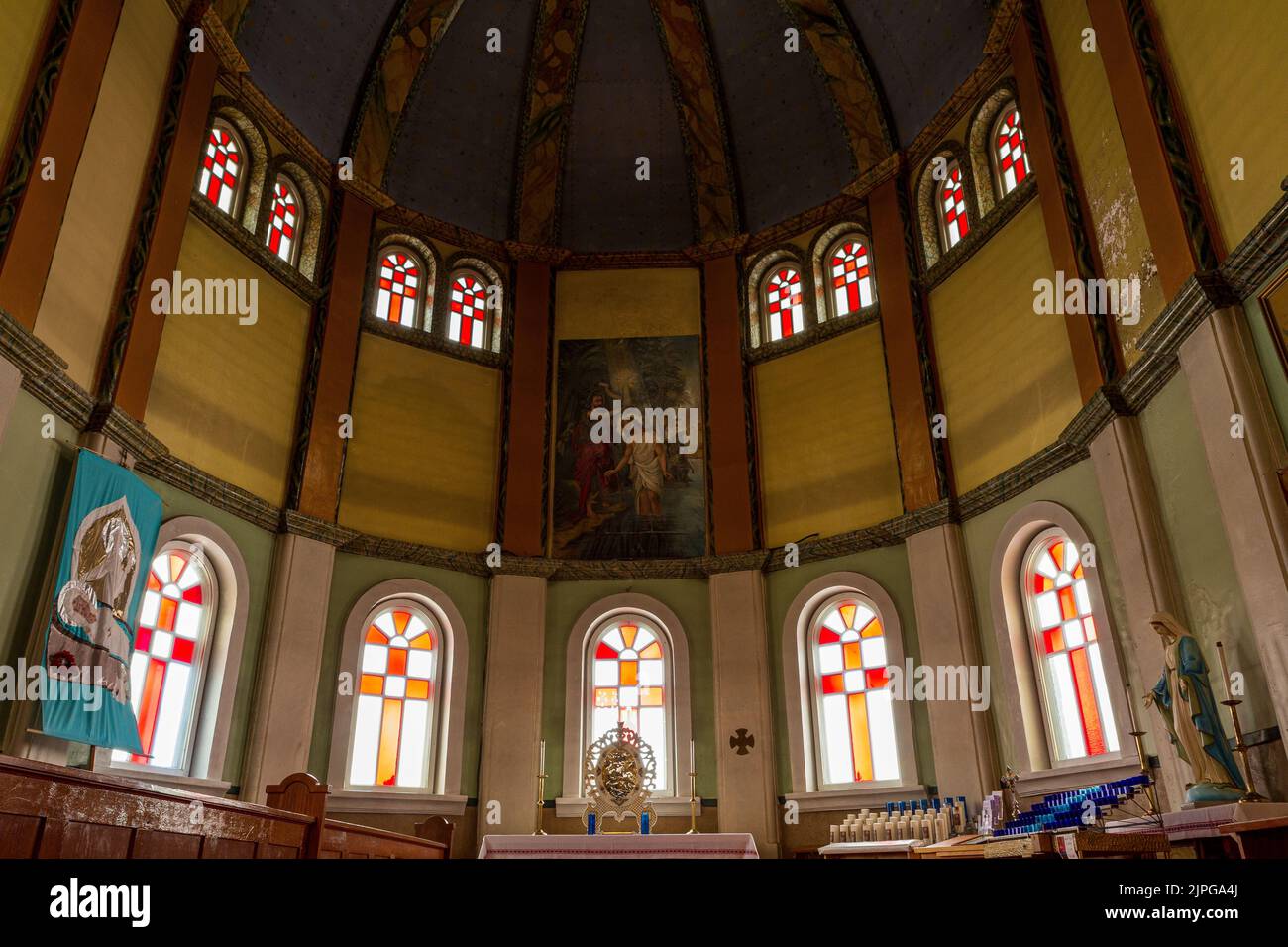 The interior of Immaculate Conception Church. Cooks Creek, Canada Stock ...