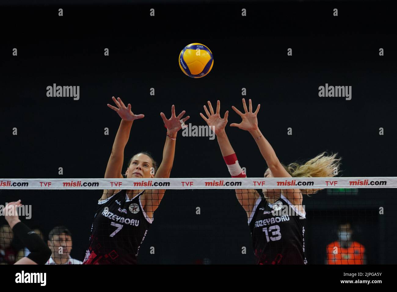 ISTANBUL, TURKEY - APRIL 03, 2022: Olesia Rykhliuk and Sabriye ...