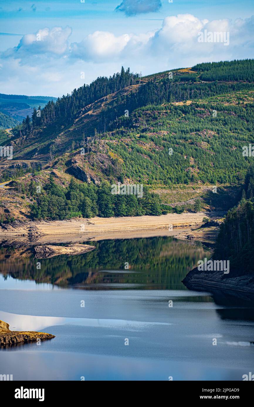 Following lack of rainfall, levels at Llyn Brianne reservoir have ...