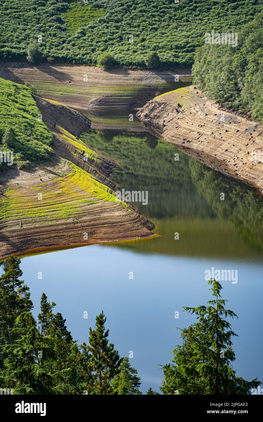 Following lack of rainfall, levels at Llyn Brianne reservoir have ...