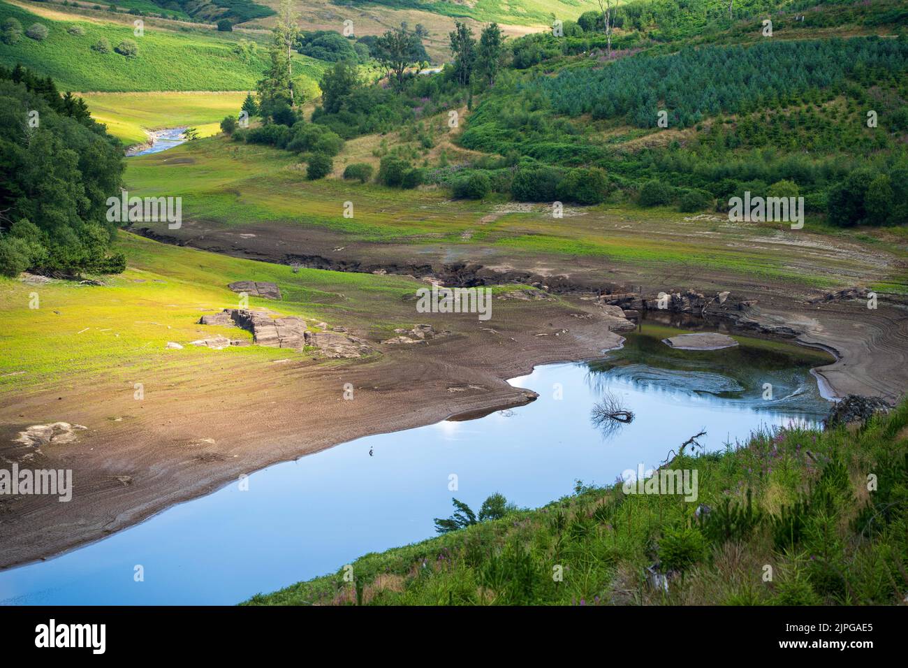 Following lack of rainfall, levels at Llyn Brianne reservoir have ...
