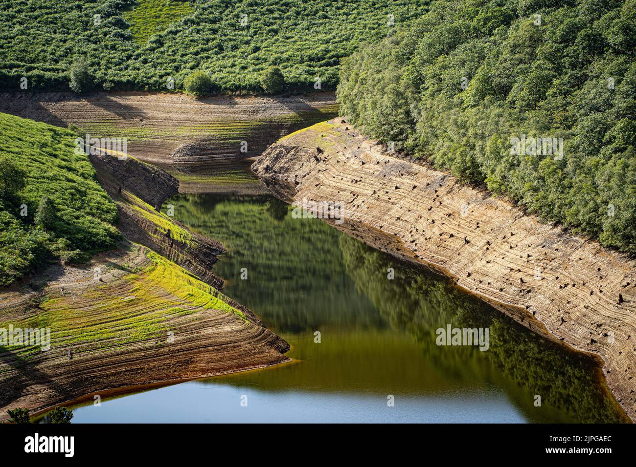 Following lack of rainfall, levels at Llyn Brianne reservoir have ...