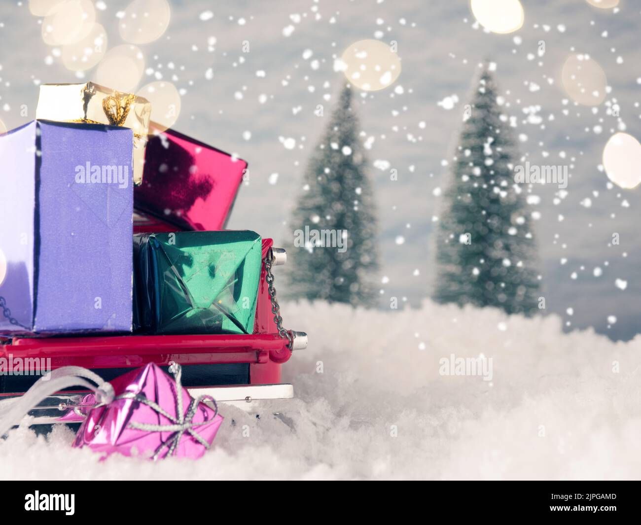 Delivering presents horizontal hi-res stock photography and images - Alamy