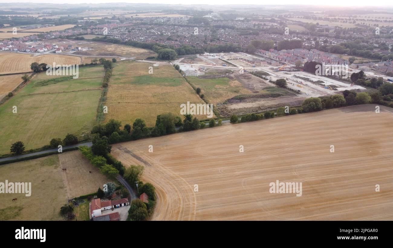 Aerial View of New Housing Construction Site Development, Minster Way ...