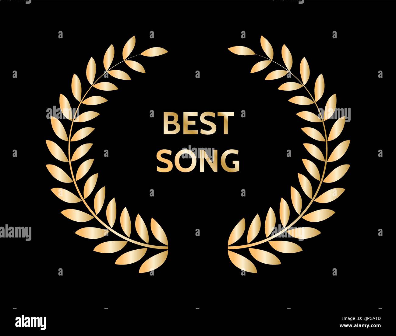 Gold film awards. Golden award wreaths. Vector illustration Stock ...