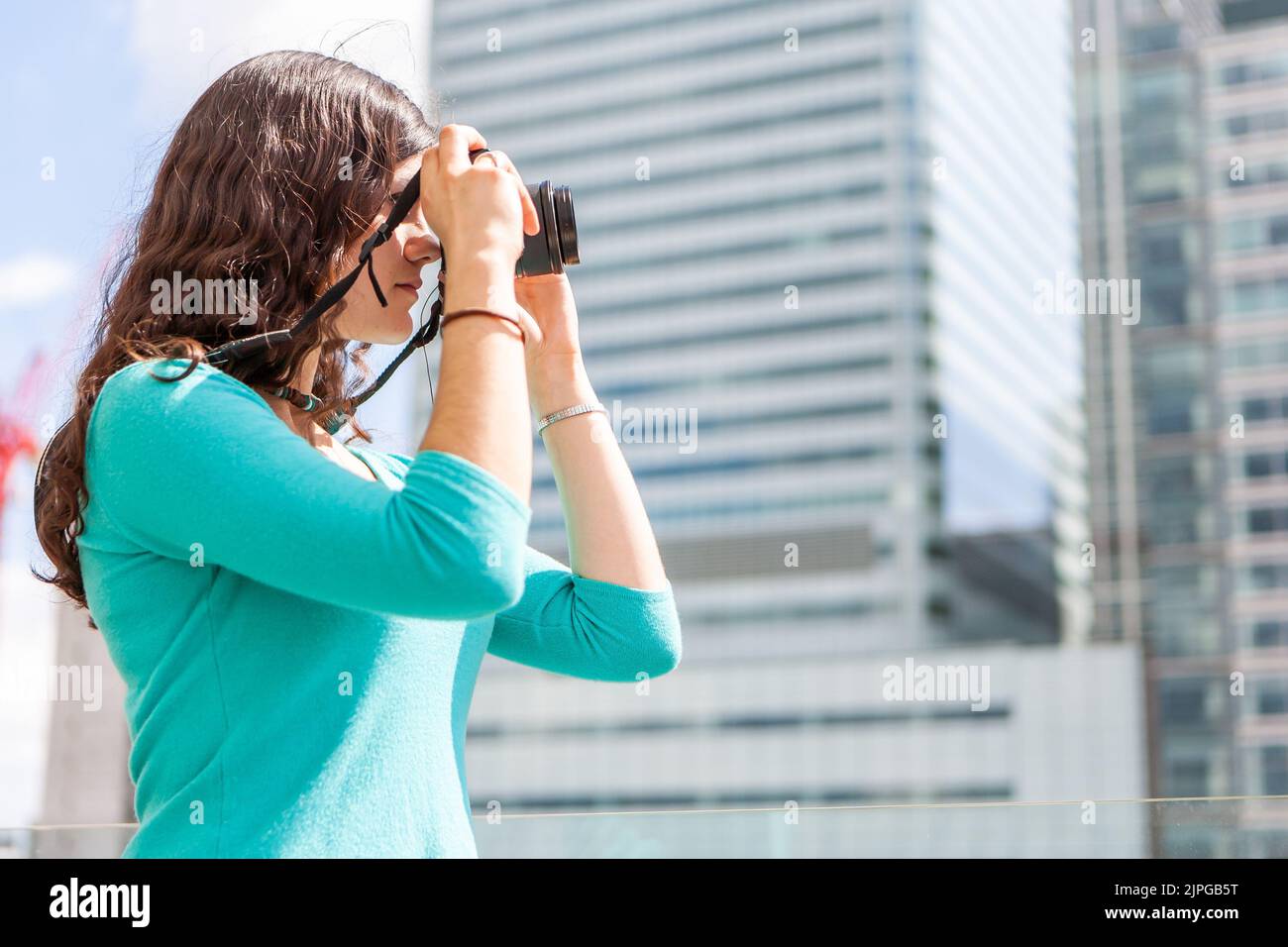 Teenage Students, photographer. A college student working on her ...