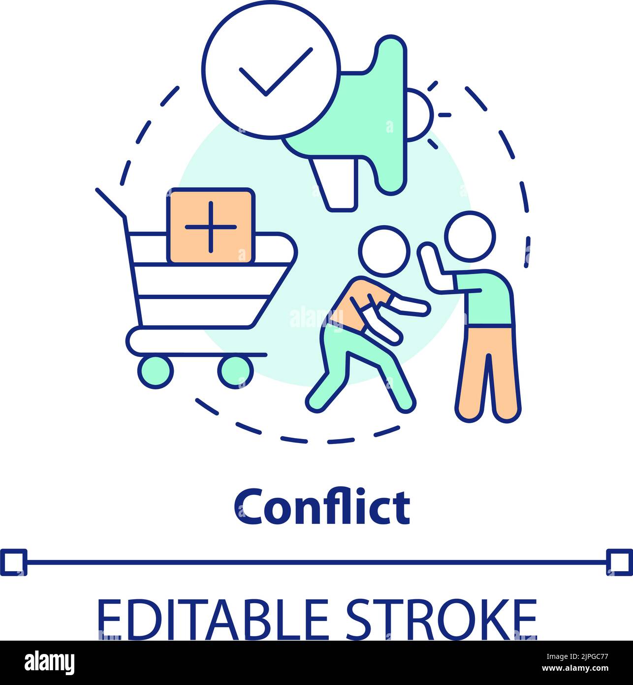 Conflict concept icon Stock Vector Image & Art - Alamy