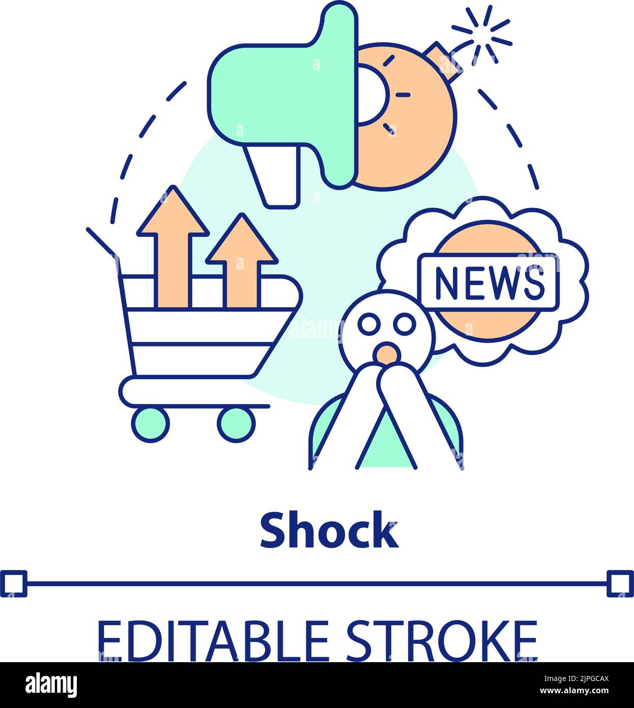 Shock concept icon Stock Vector Image & Art - Alamy