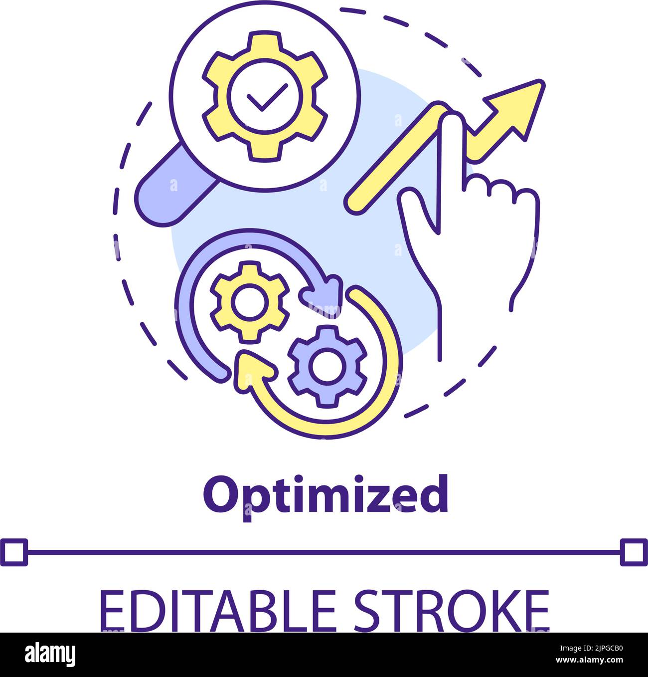 Optimized concept icon Stock Vector Image & Art - Alamy