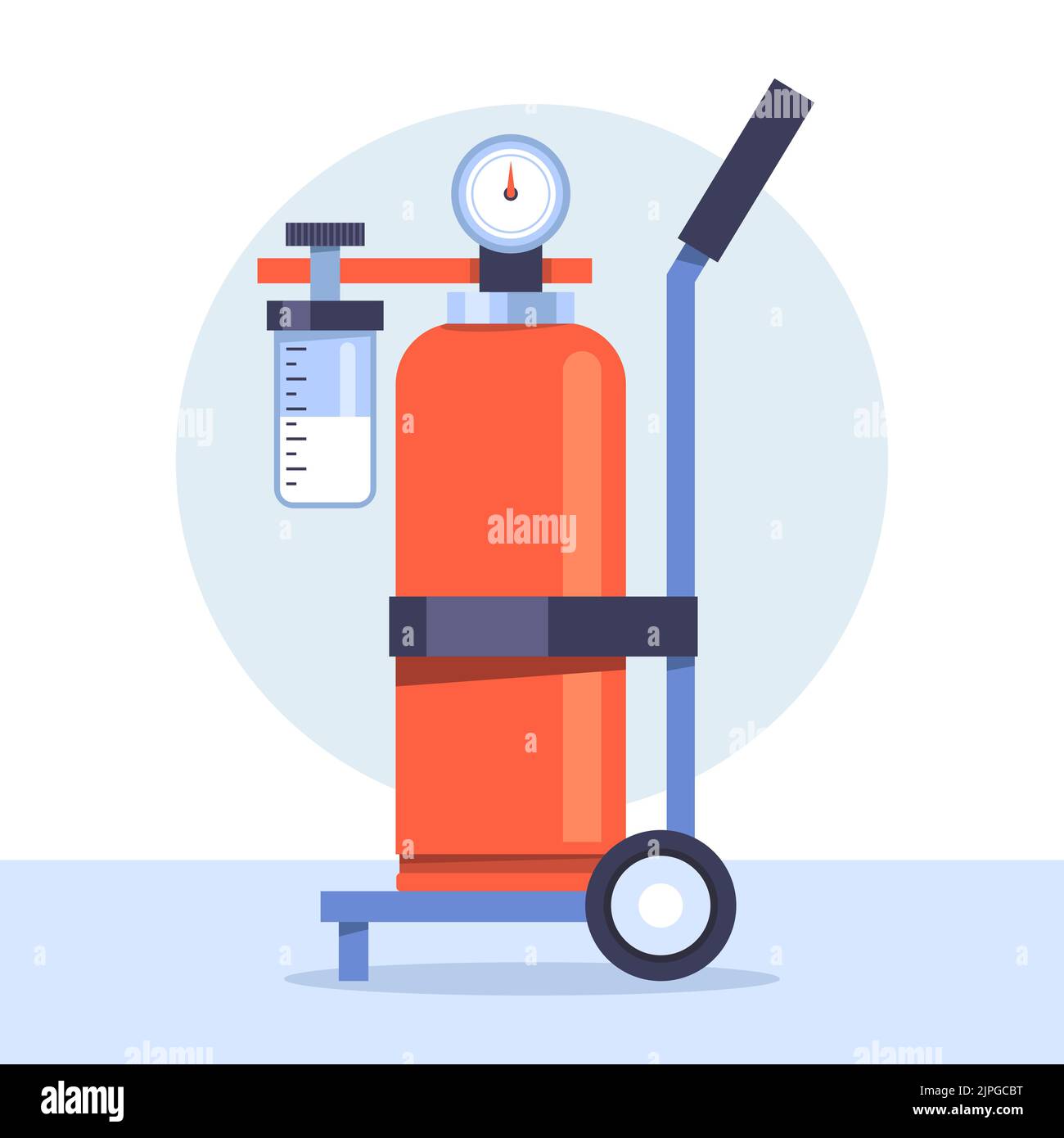 Flat design oxygen tank Vector illustration Stock Vector Image & Art ...