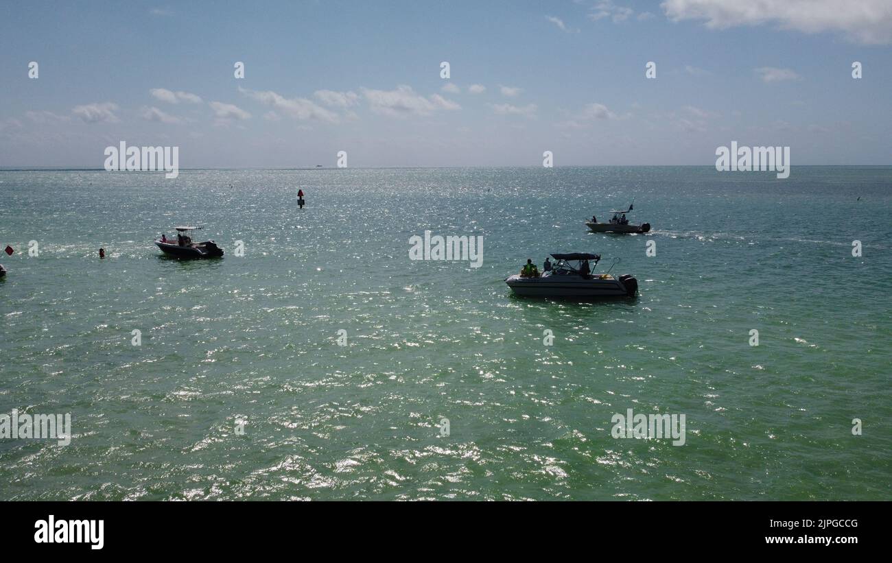 Aerial view of Islamorada Sand Bar in Florida Keys Stock Photo - Alamy