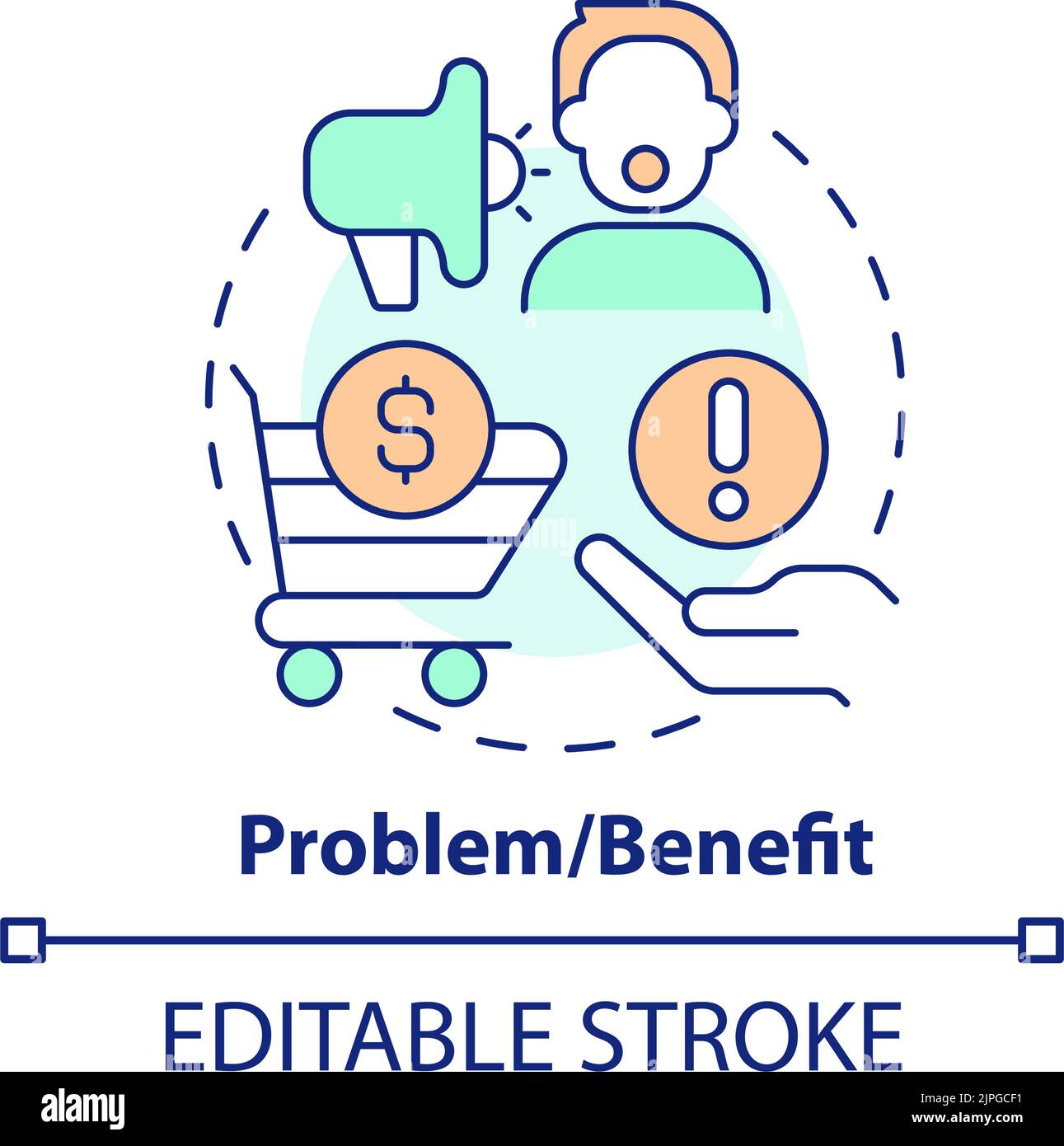 Problem and benefit concept icon Stock Vector Image & Art - Alamy