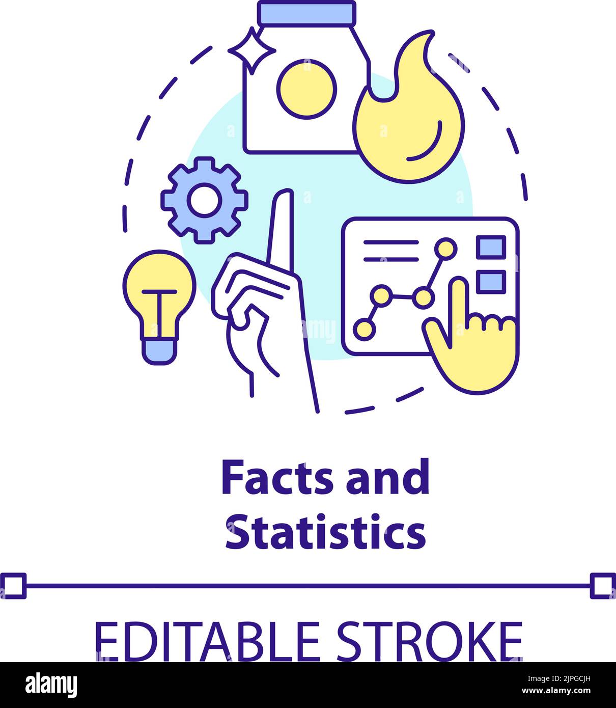 Facts and statistics concept icon Stock Vector Image & Art - Alamy
