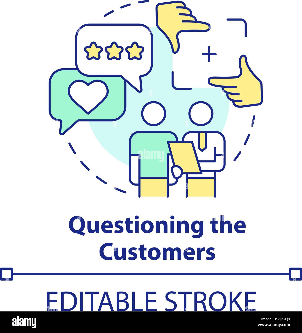 Questioning customers concept icon Stock Vector Image & Art - Alamy