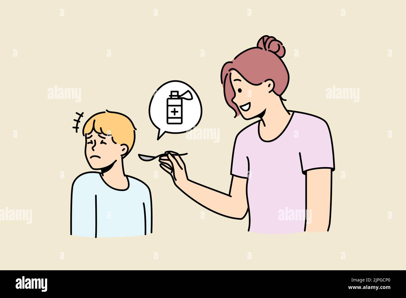 Stubborn Boy Cartoon