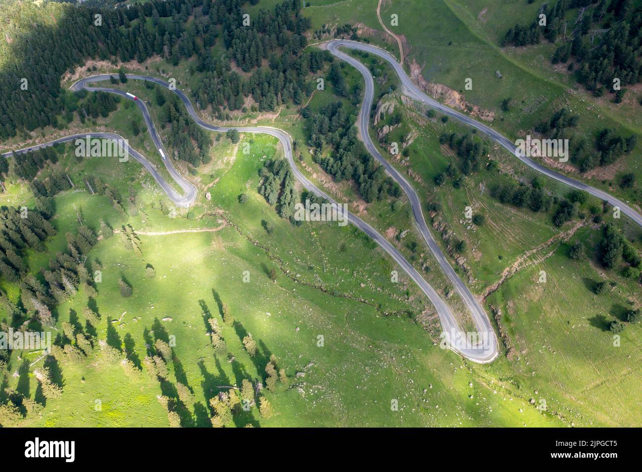 curvy roads and unique forest scenery, Artvin, Turkey Stock Photo - Alamy
