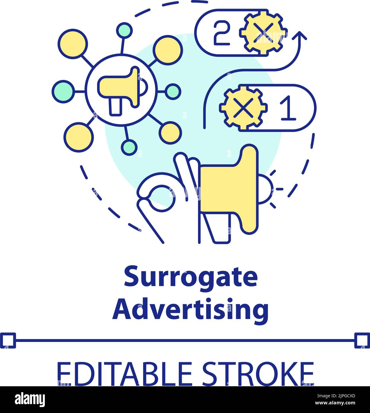 Surrogate advertising concept icon Stock Vector Image & Art - Alamy