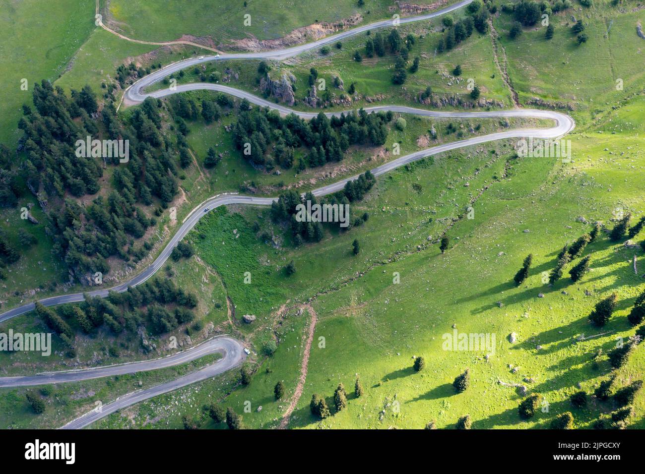 curvy roads and unique forest scenery, Artvin, Turkey Stock Photo - Alamy