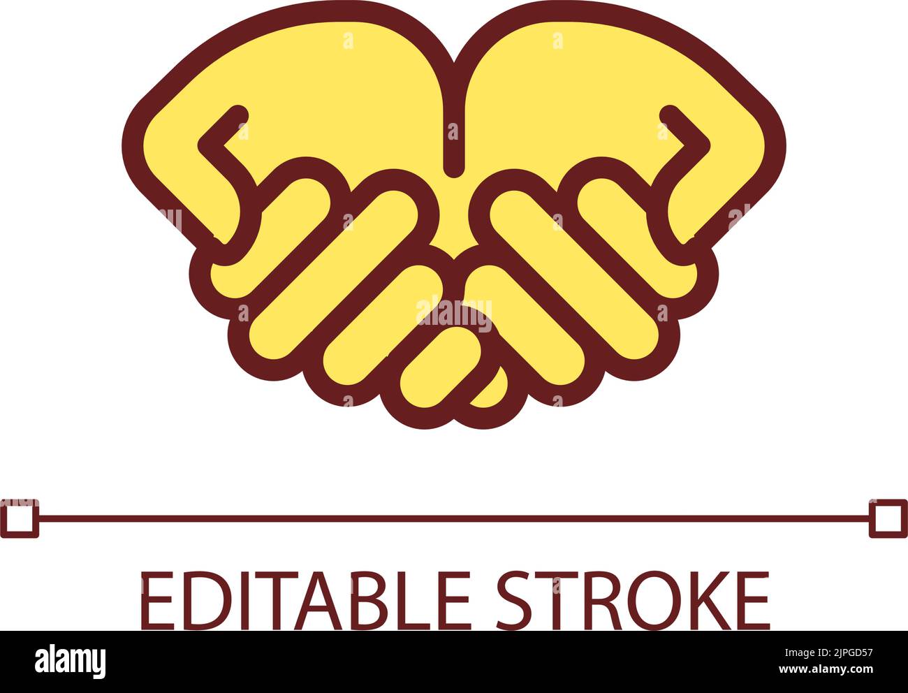 Begging hands pixel perfect RGB color icon Stock Vector Image & Art - Alamy