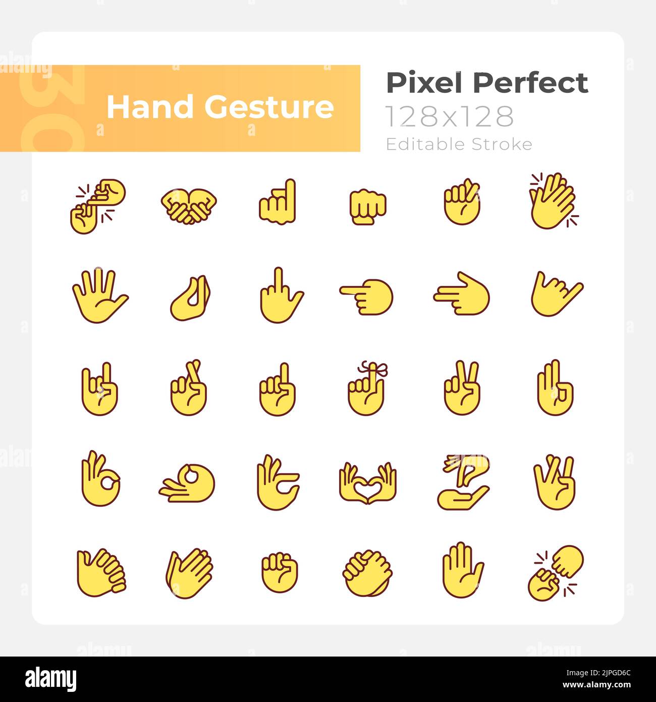 Hand gestures bundle hi-res stock photography and images - Alamy