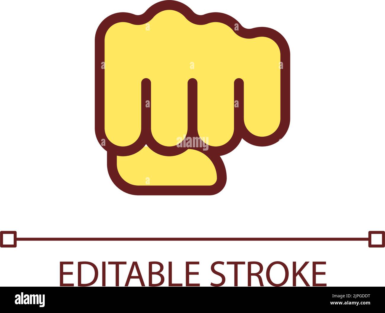 Punching fist pixel perfect RGB color icon Stock Vector Image & Art - Alamy