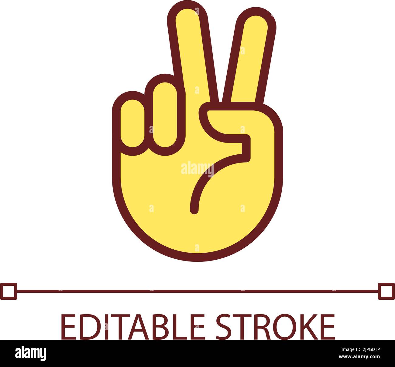 Peace sign pixel perfect RGB color icon Stock Vector Image & Art - Alamy