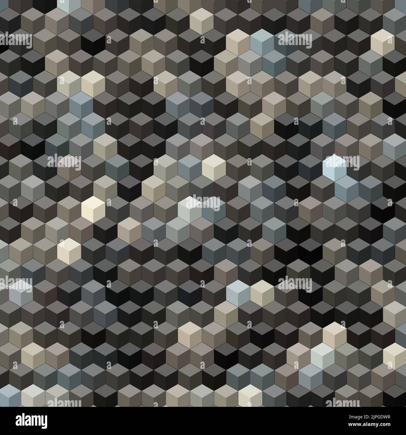 Illustration Of Colorful Isometric 3d Cube With Abstract Multicolor Pattern Background Wallpaper