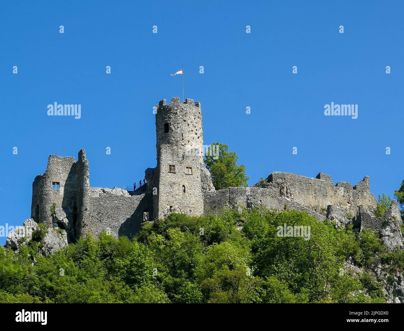 Neu-Falkenstein medieval castle ruins near Balsthal in Switzerland ...
