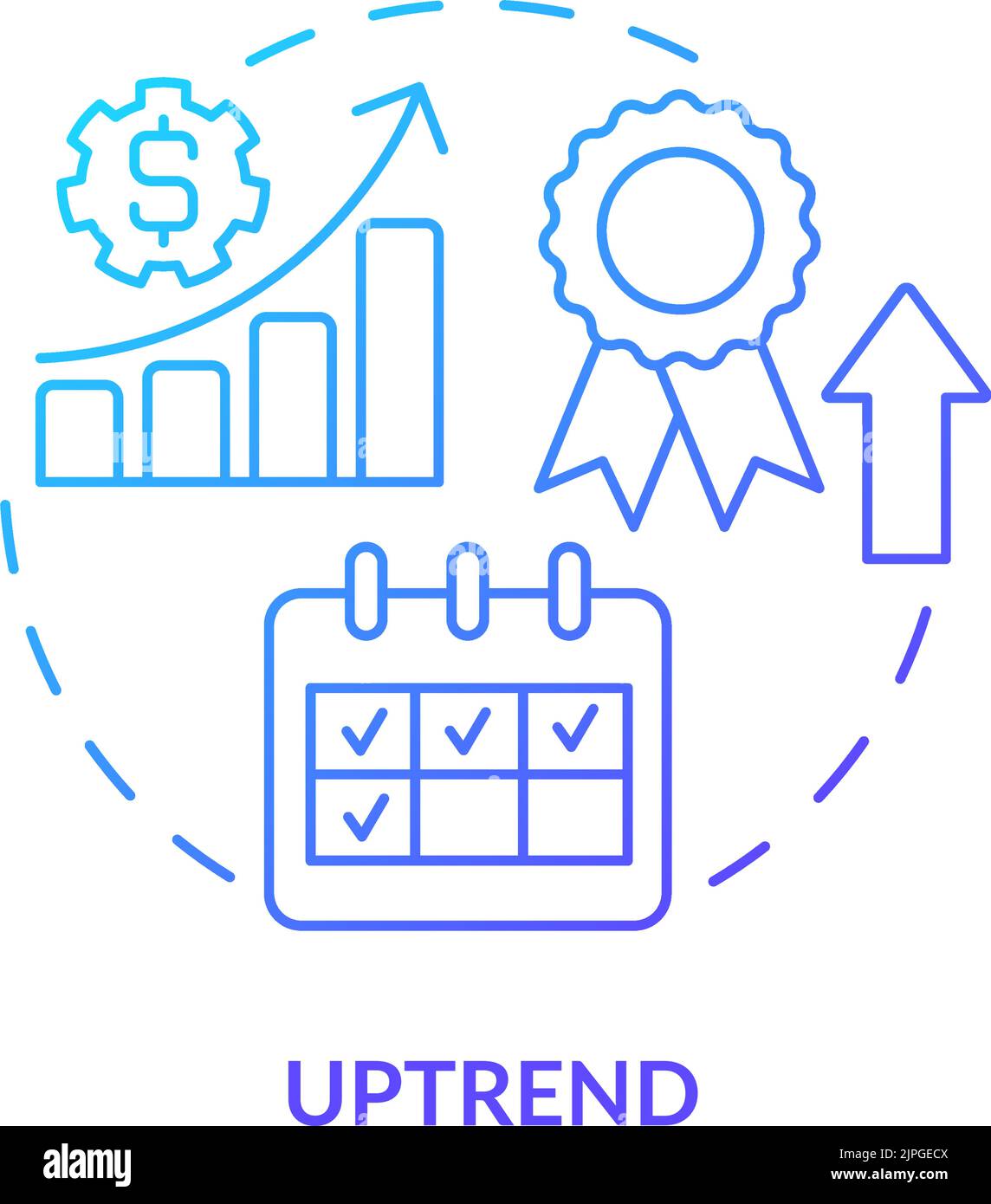 Uptrend business graphic Stock Vector Images - Alamy