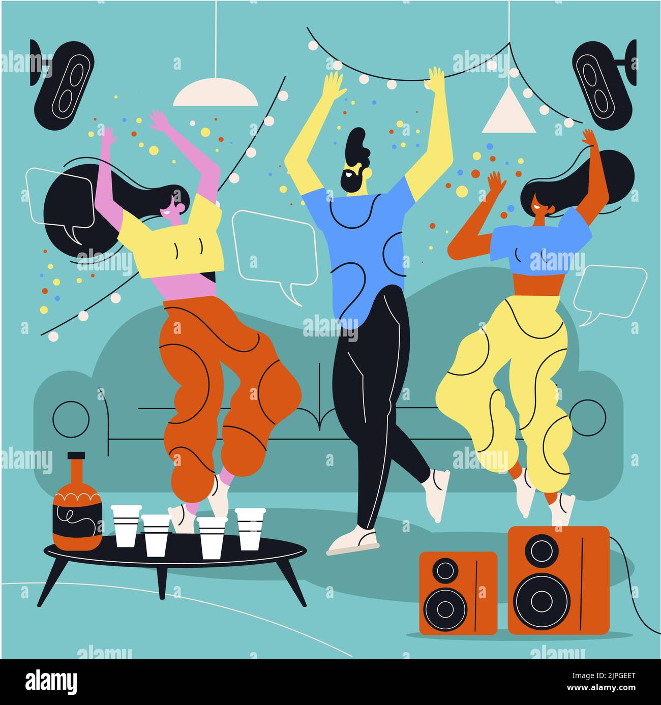 Hand drawn house party Vector illustration Stock Vector Image & Art - Alamy Hand drawn house party Vector illustration Stock Vector Image & Art - Alamy