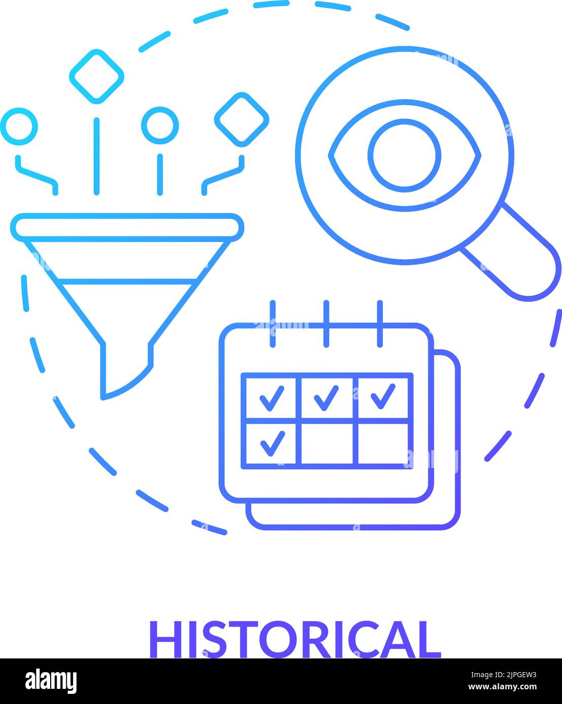 Historical blue gradient concept icon Stock Vector Image & Art - Alamy