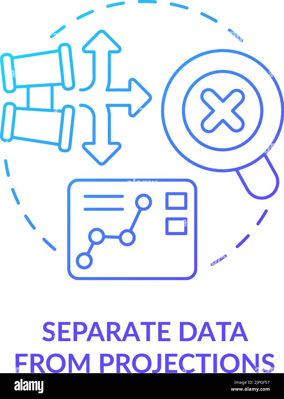 Separate data from projections blue gradient concept icon Stock Vector ... Separate data from projections blue gradient concept icon Stock Vector ...