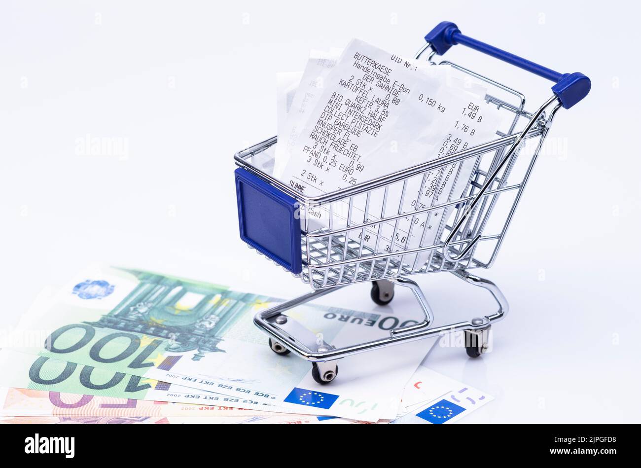 shopping, euro notes, receipt, receipts Stock Photo - Alamy