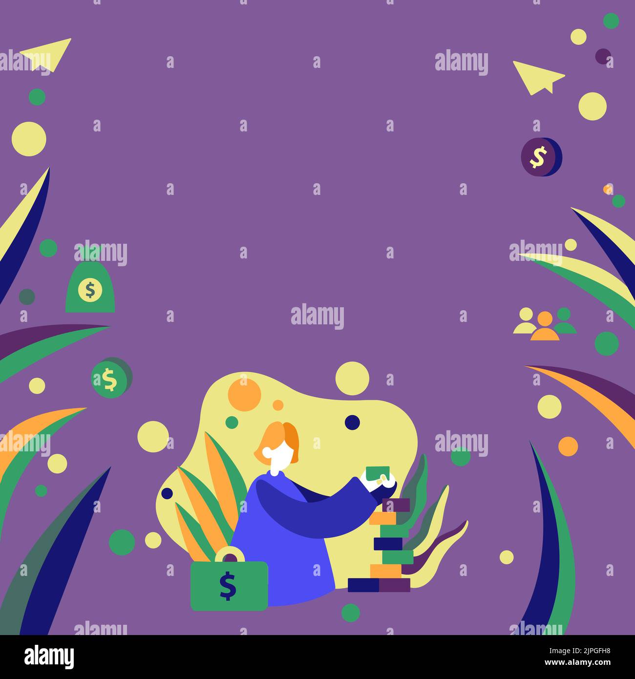 Businesswoman With Briefcase Building Blocks. Woman With Bag Piling ...