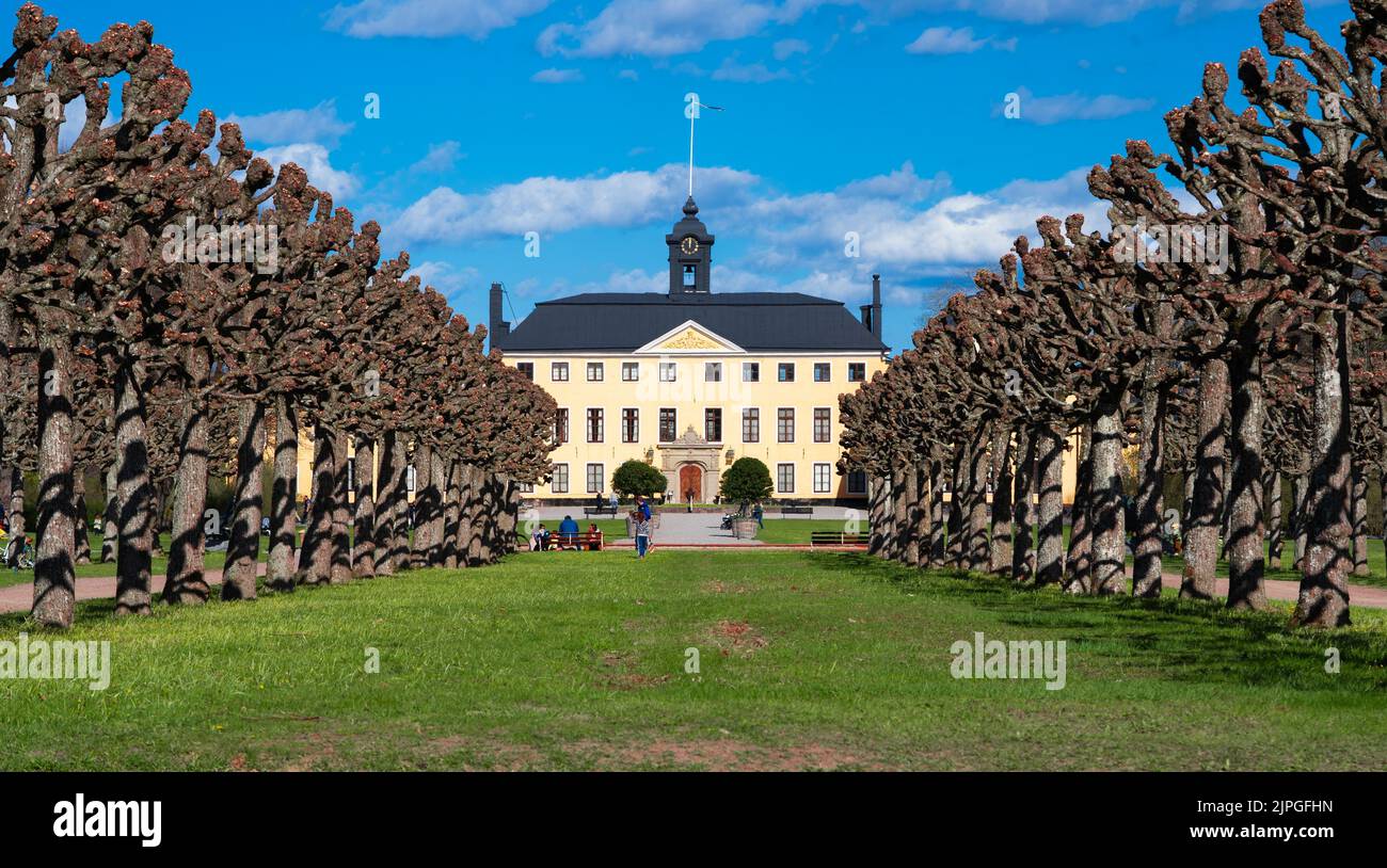 The Ulriksdal palace alley during the day in Stockholm, Sweden Stock ...
