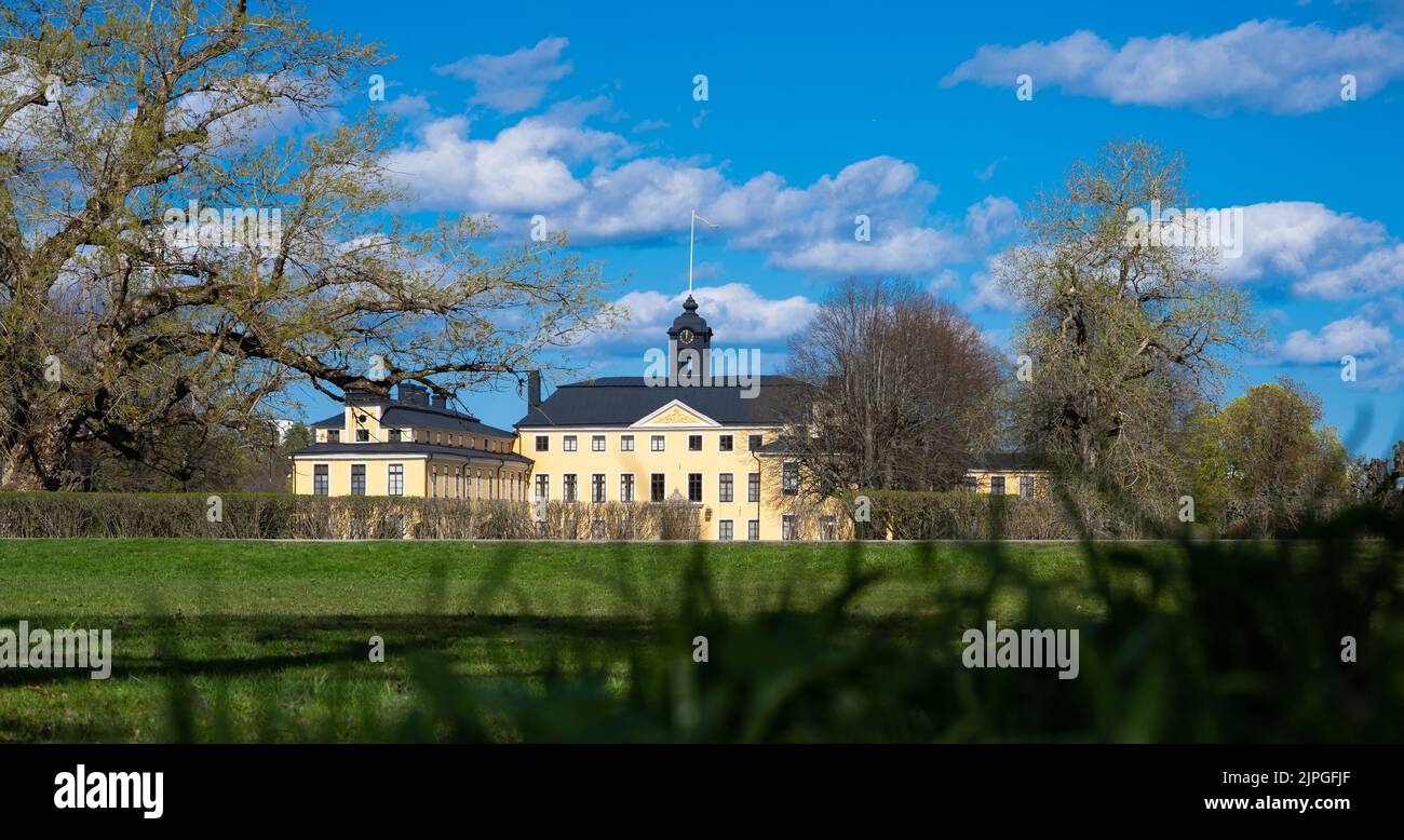 The Ulriksdal palace alley during the day in Stockholm, Sweden Stock ...