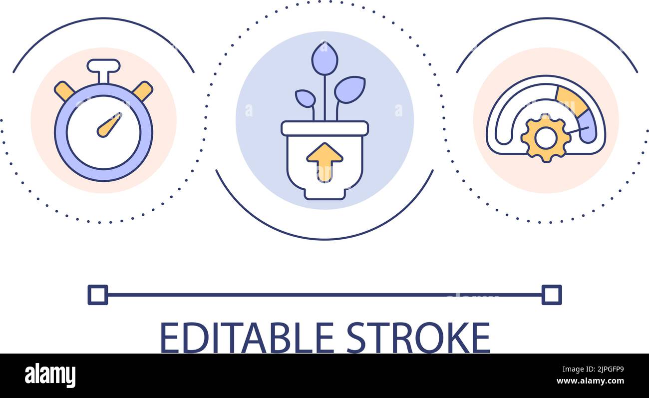 Need time for startup building loop concept icon Stock Vector Image ...