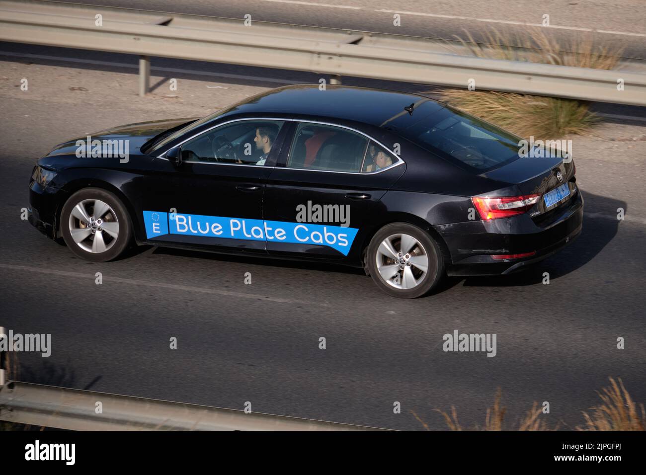 Blue plates cabs. transport options around the southern Spanish coast ...