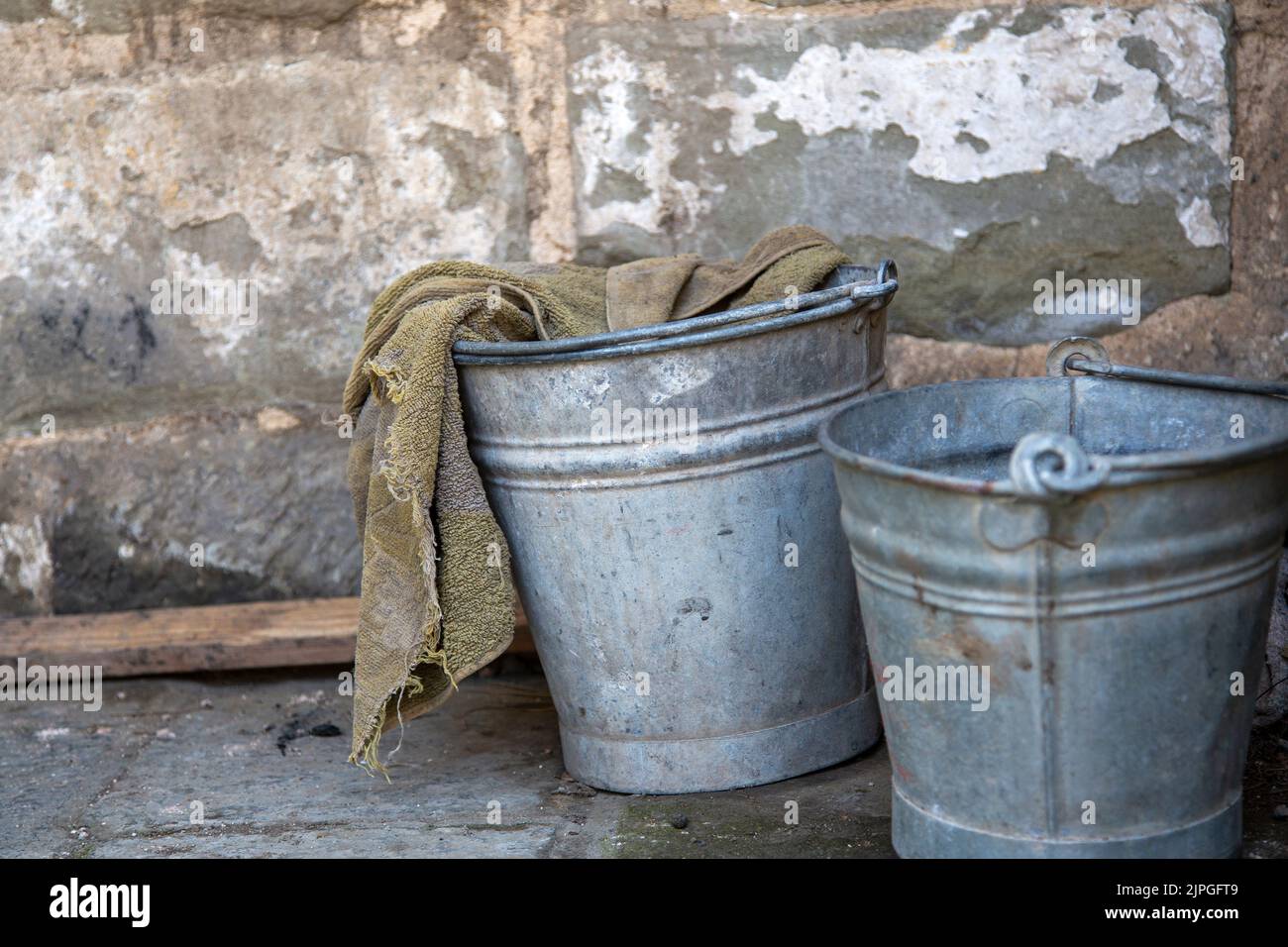 bucket, rags, buckets, rag Stock Photo - Alamy