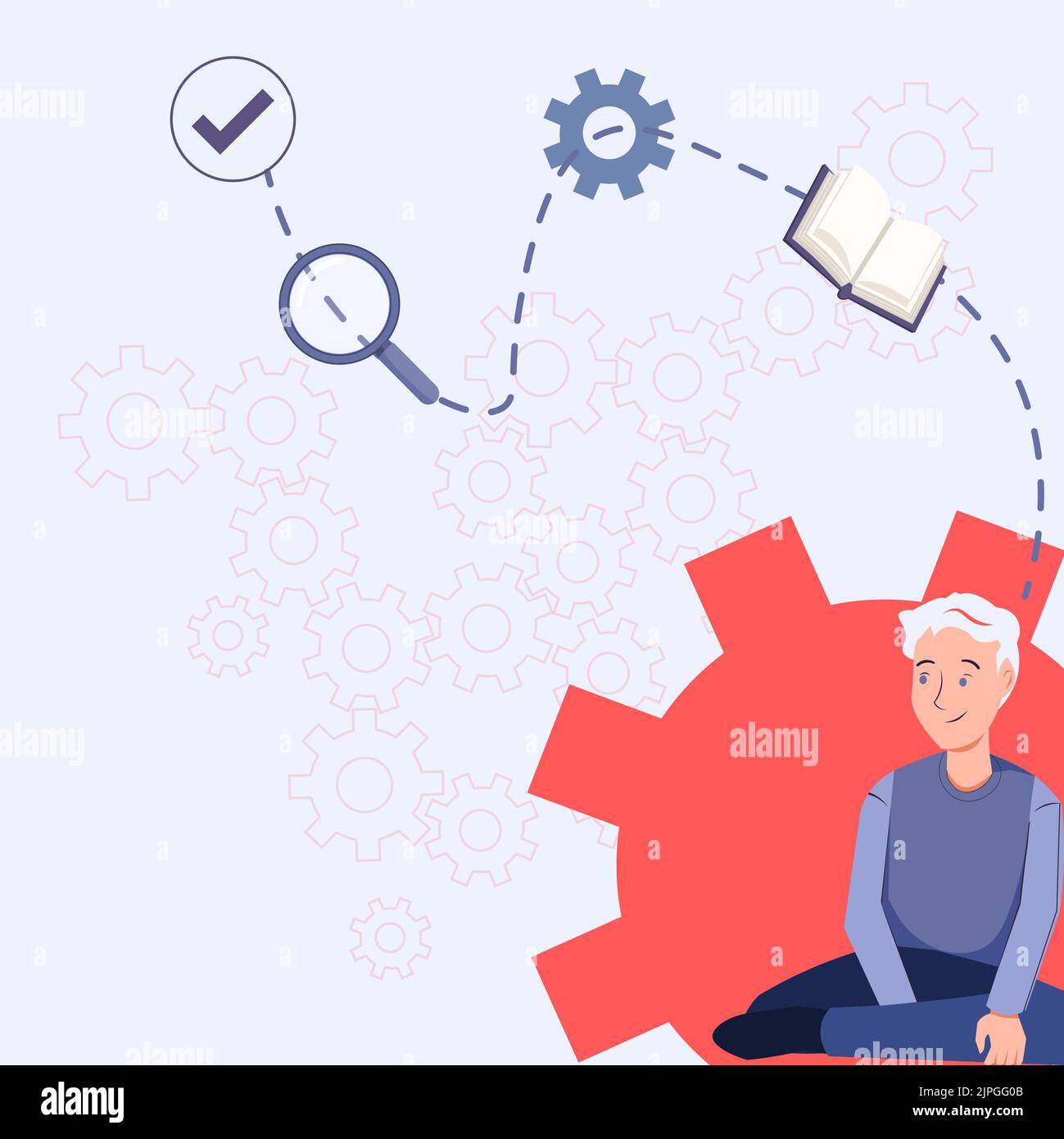 Sitting Man Thinking New Ideas. Businessman Reasoning Recent Concepts ...