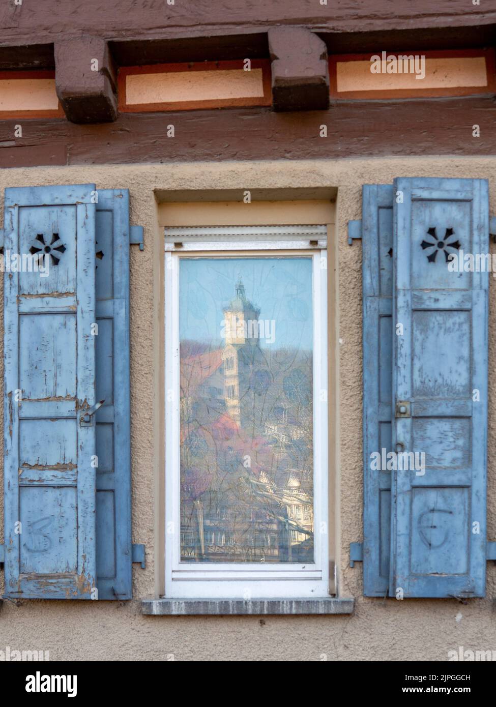 reflection, church, window, reflections, churchs, windows Stock Photo ...