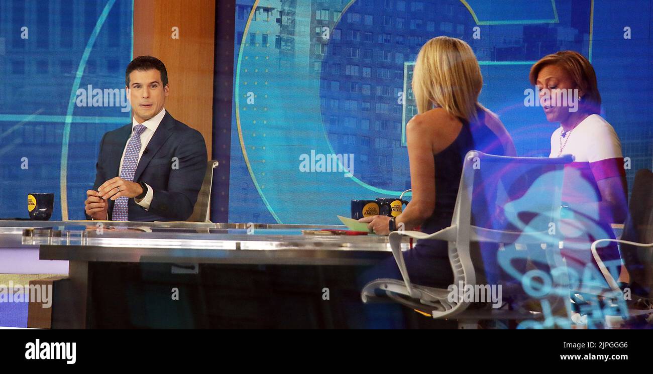 August 17, 2022 Gio Benitez, Amy Robach, Robin Roberts on the set of ...
