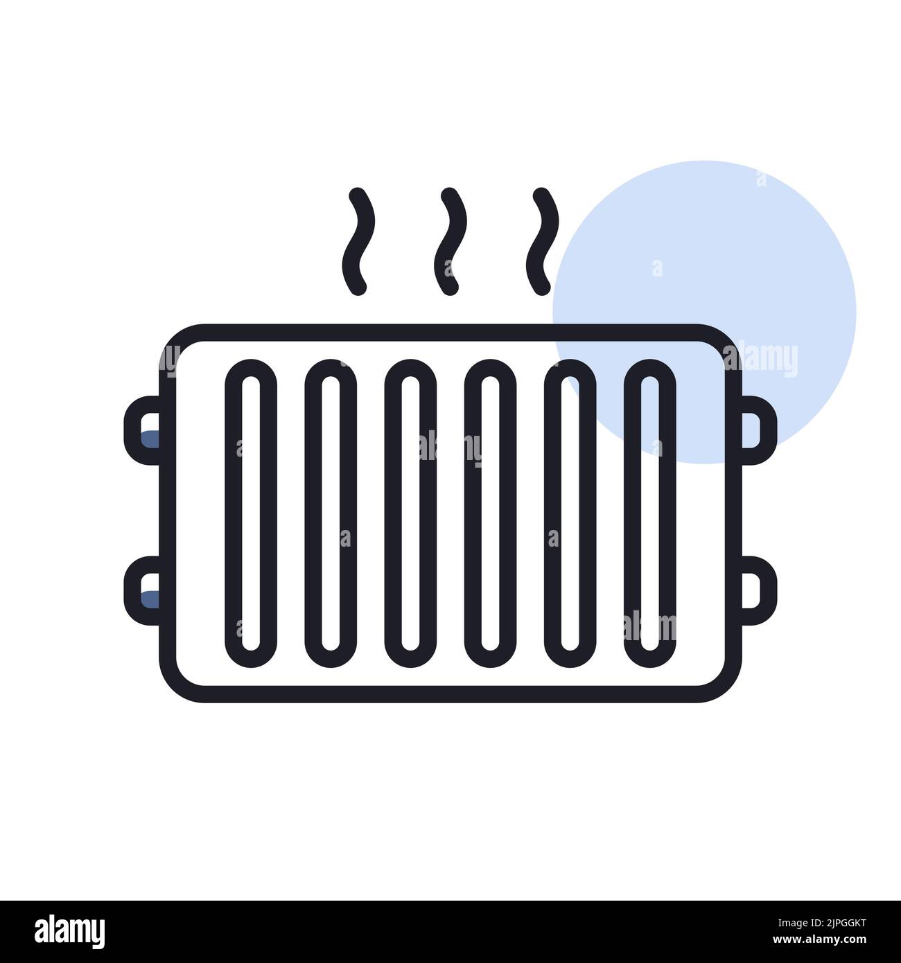 Radiator, heater vector icon. Construction, repair and building. Graph ...