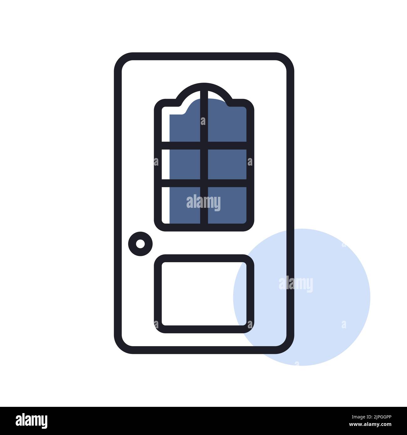 Interroom door vector icon. Construction, repair and building. Graph ...