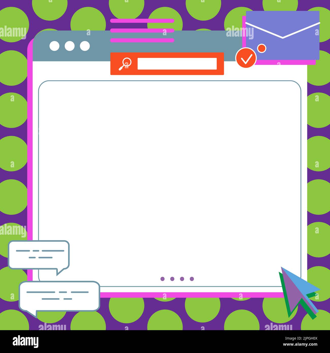 Illustration Of Cursor In A Big Blank Screen Monitor Searching For New ...
