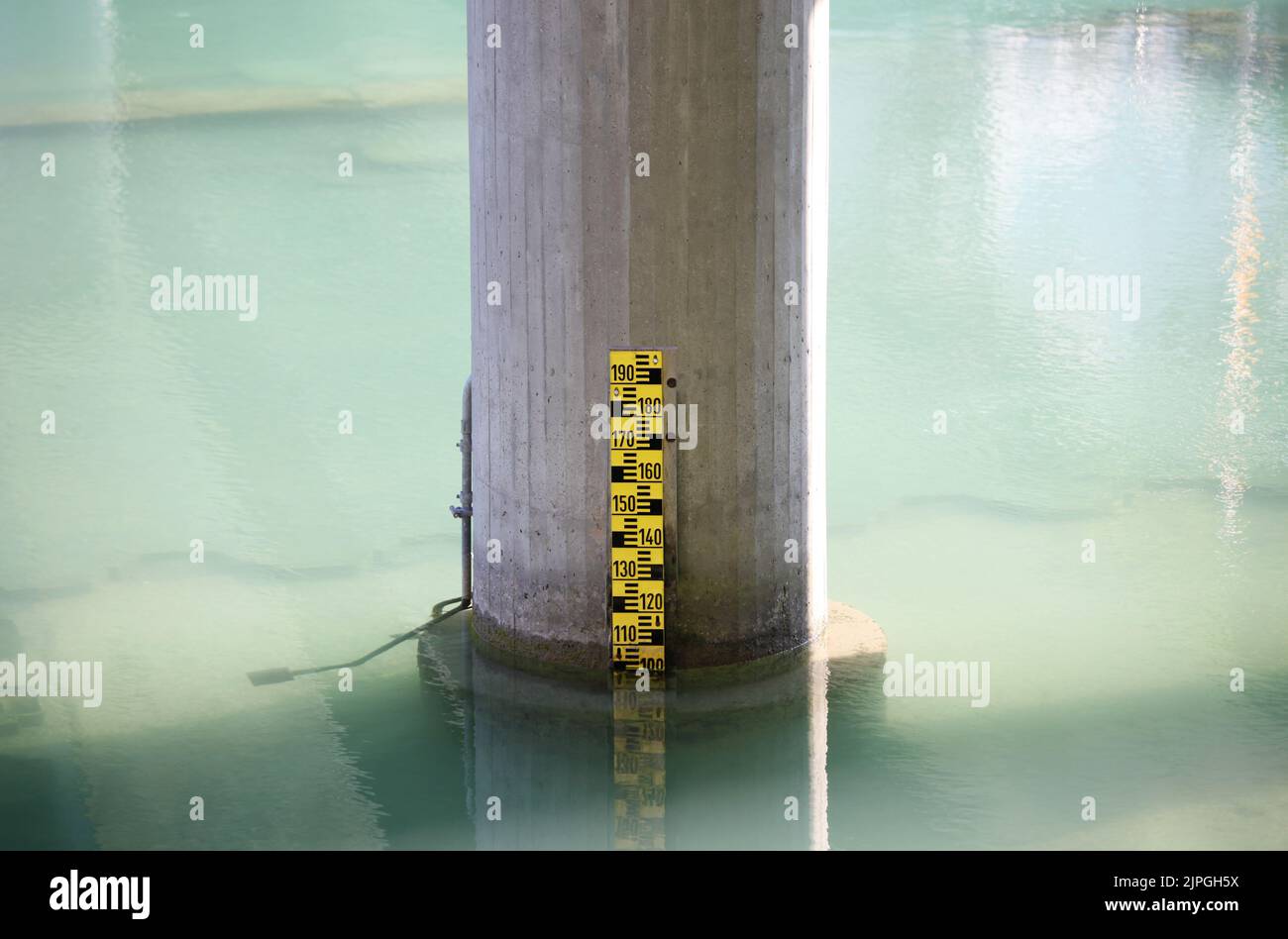 river, depth marker, rivers, depth markers Stock Photo - Alamy