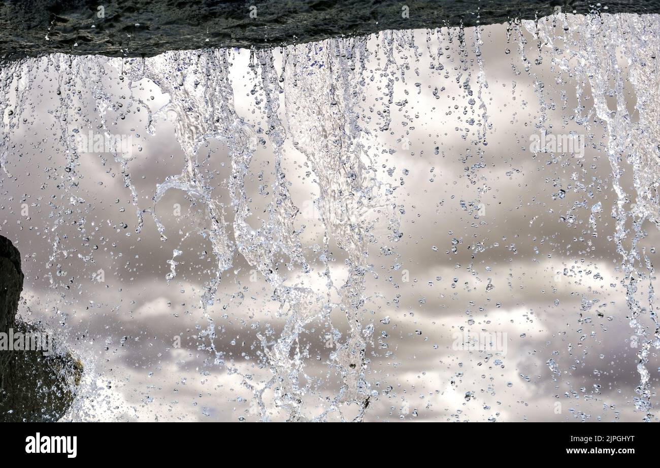 Detail of a waterfall in nature Stock Photo - Alamy